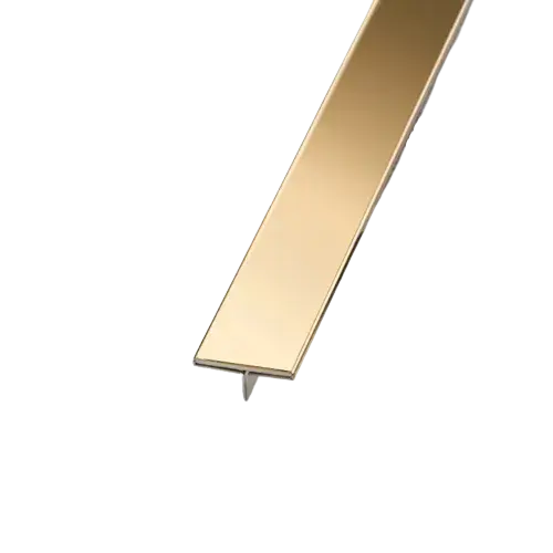Profil T inox auriu lucios 15 x 2700 mm - Lussoline